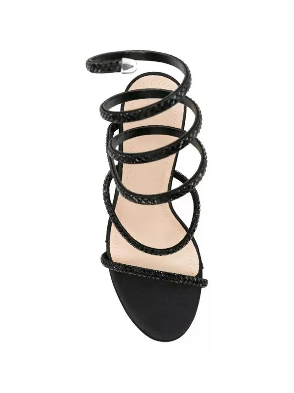 TWENTY FOURHAITCH Zej Embellished Sandals - Black