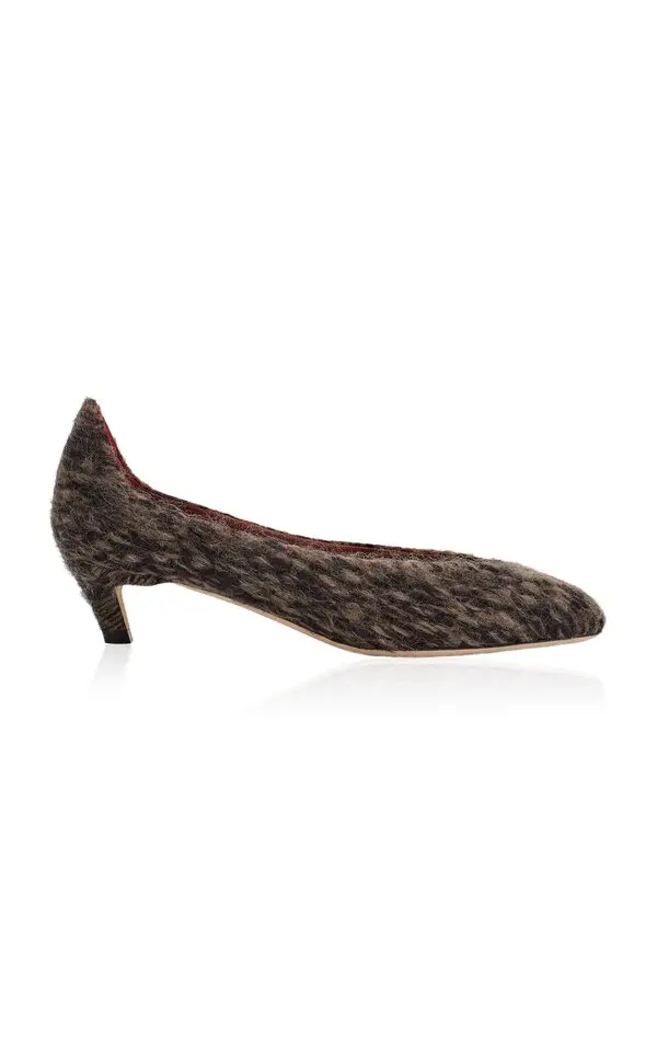 Magda Butrym Loom Kitten Heels - Brown