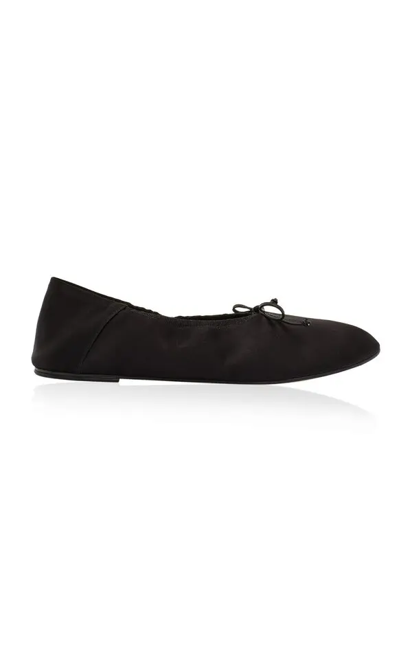 Magda Butrym Satin Ballet Flats - Black