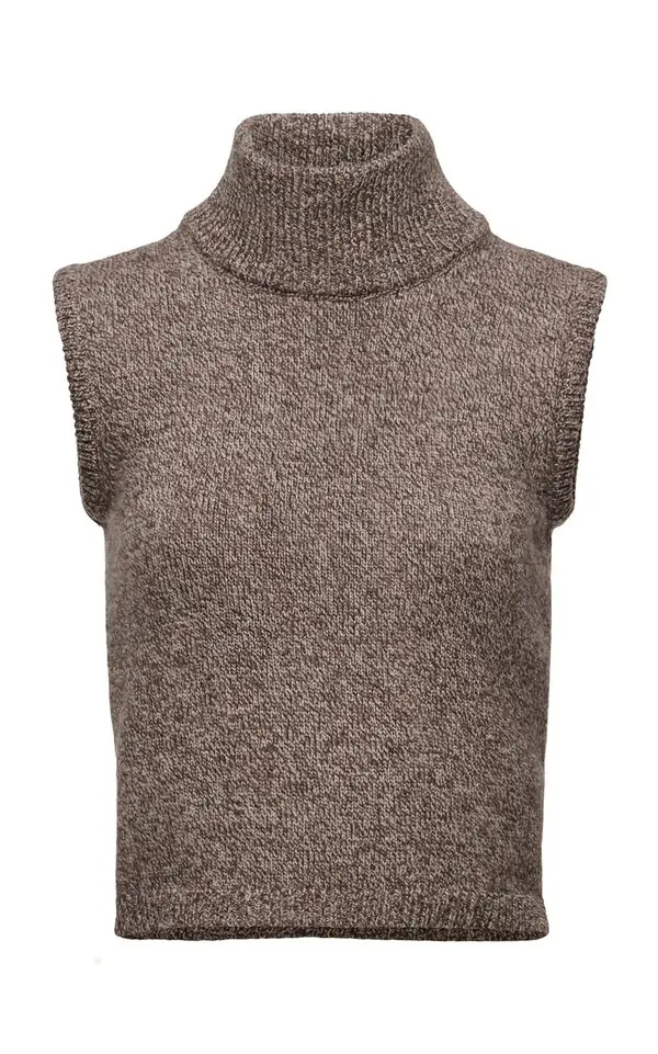 Magda Butrym Sleeveless Wool Turtleneck Top