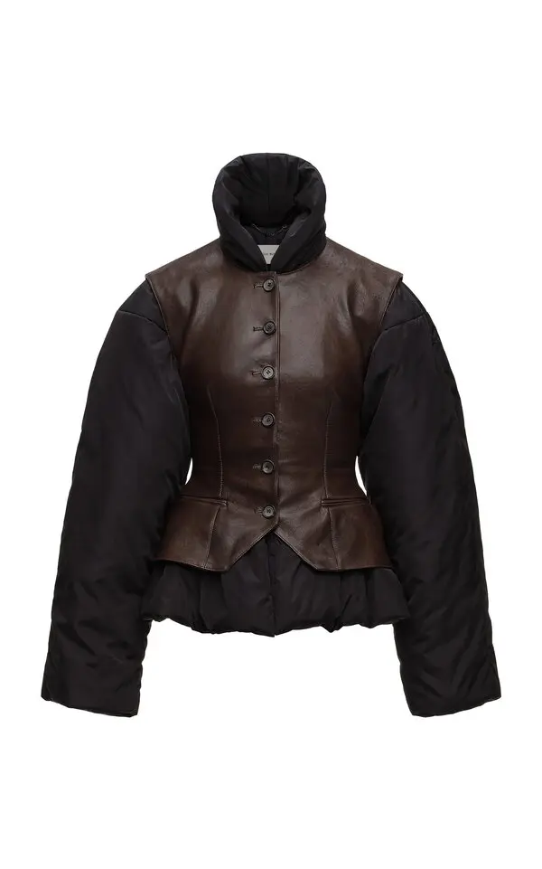 Magda Butrym Leather And Nylon Jacket