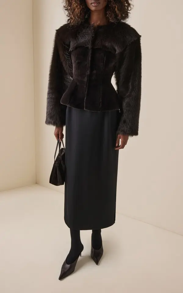 Magda Butrym Wool Midi Skirt