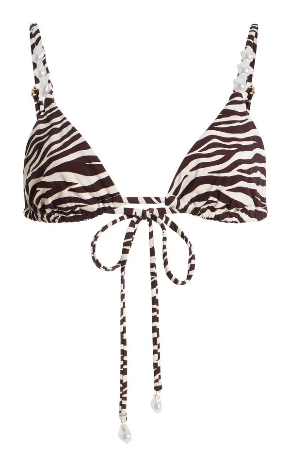 LA PORTE Kendall Triangle Bikini Top - Animal