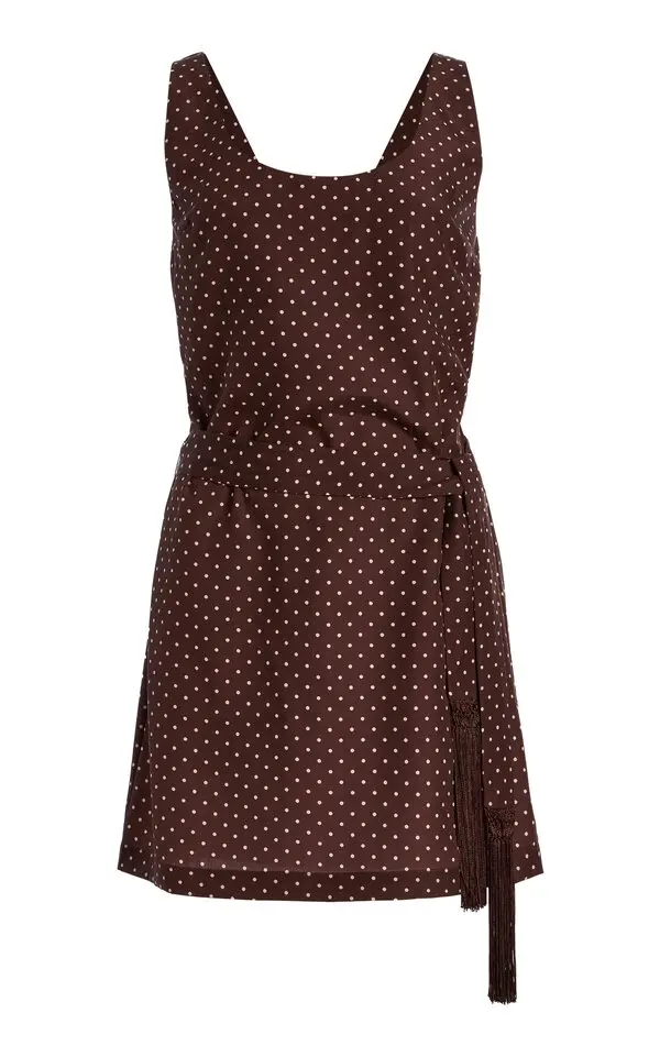 Posse Evie Polka-dot Mini Dress - Brown