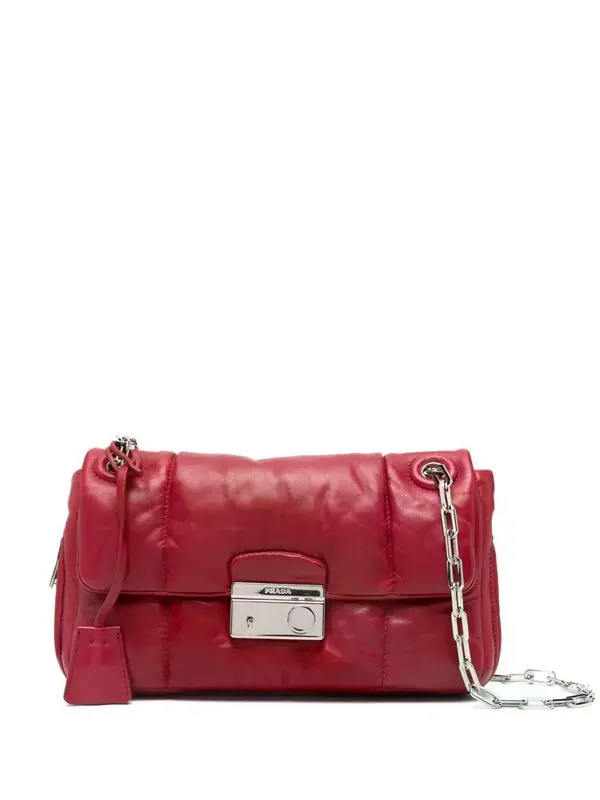 Prada Quilted Shoulder Bag - Red