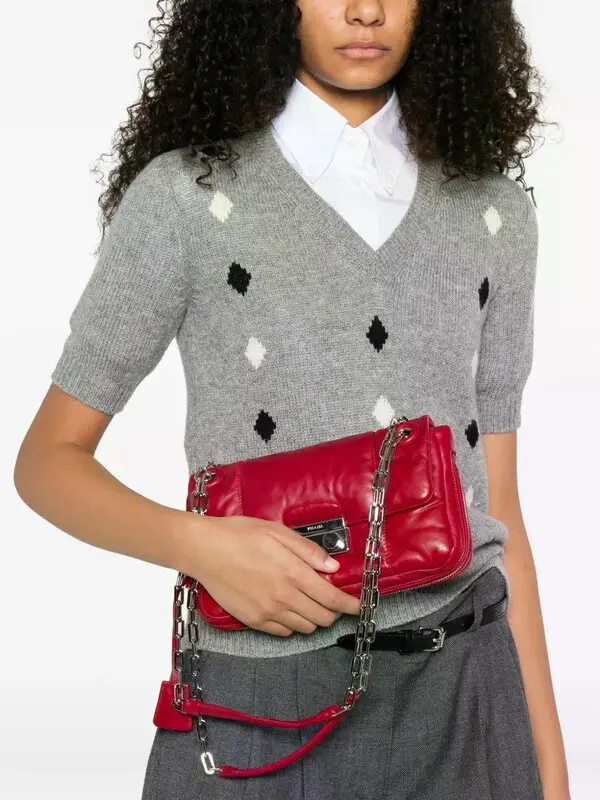 Prada Quilted Shoulder Bag - Red