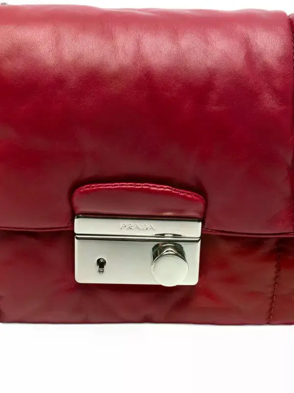 Prada Quilted Shoulder Bag - Red