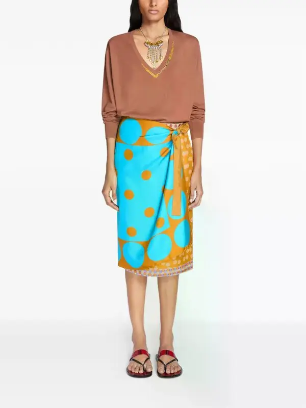 Dries Van Noten V-neck Embellished Knitwear - Brown