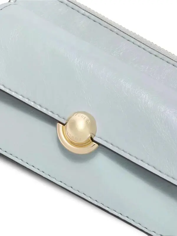 Furla Sfera Zip Leather Card Case - Blue