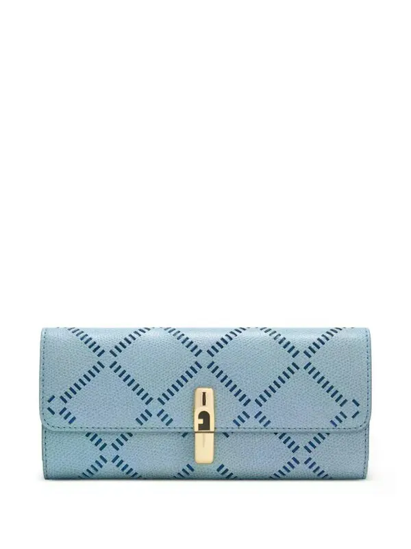 Furla Iride Turnlock Patterned Wallet - Blue