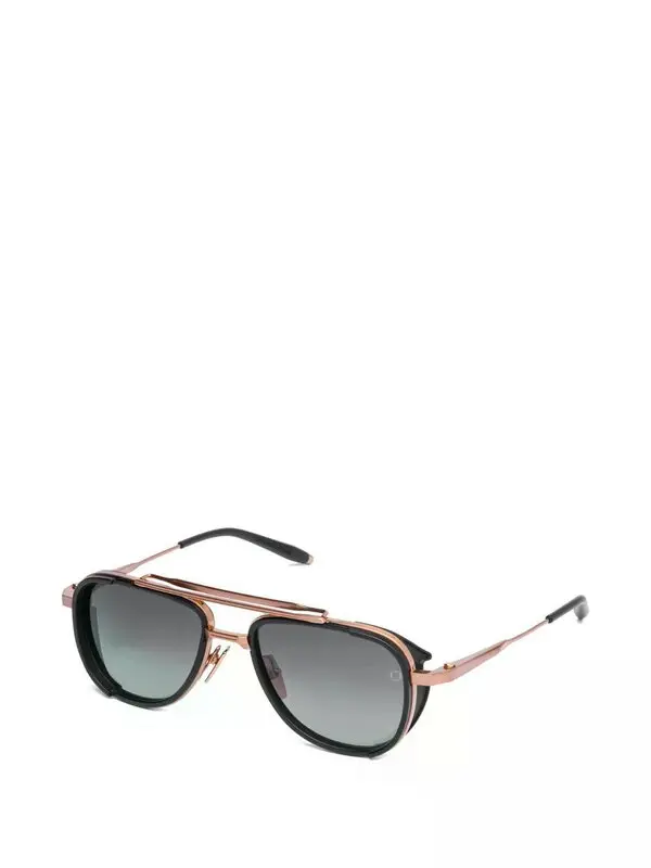 AKONI Spitzer Browline Sunglasses - Black