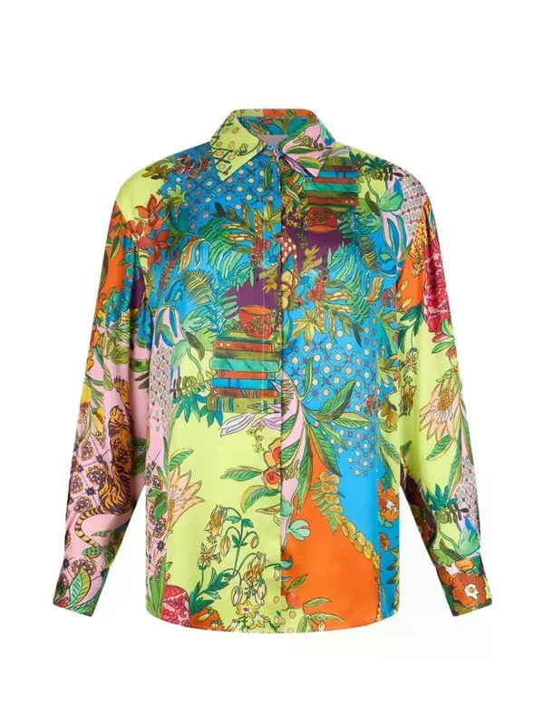 Liu Jo Buttoned Printed Shirt - Green