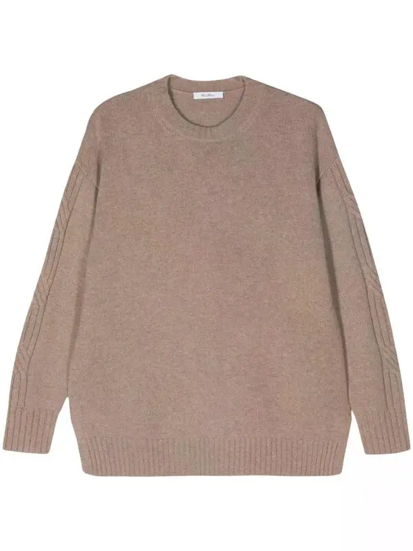 Max Mara Crew-neck Cashmere Jumper - Brown