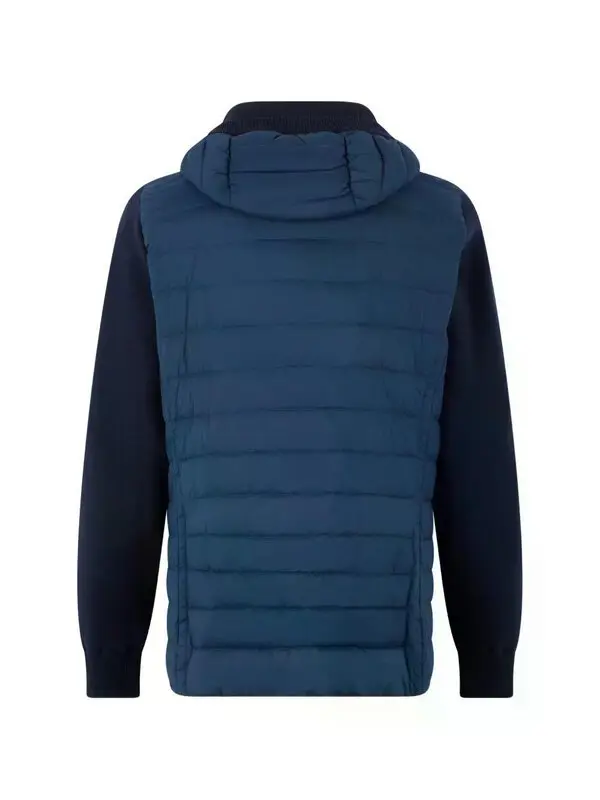 MOORER Padded Hooded Jacket - Blue