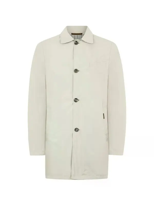 MOORER Checked Button Coat - Neutrals