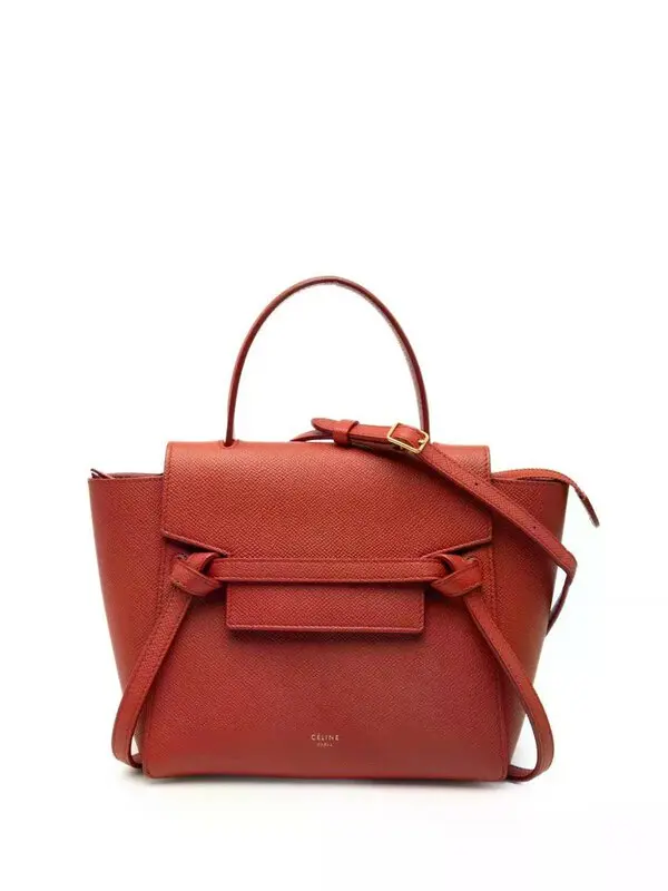 Celine Nano Grained Calfskin Belt Bag Satchel - Red