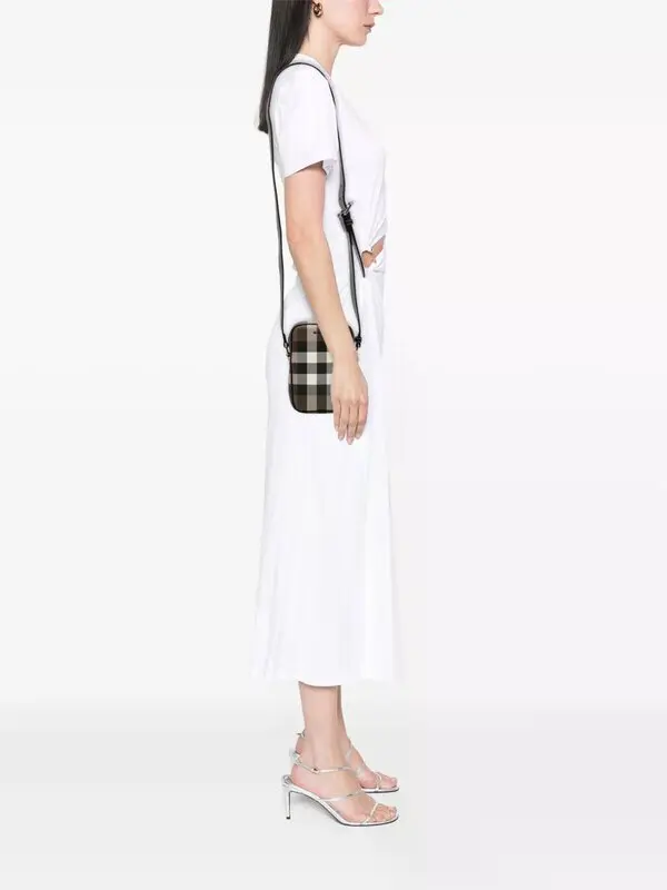 Burberry Giant Check E-canvas Vertical Paddy Crossbody Bag