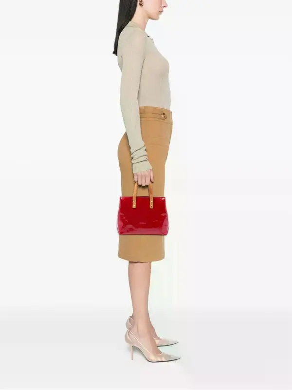 LOUIS VUITTON 2007 Monogram Vernis Reade Pm Handbag - Red