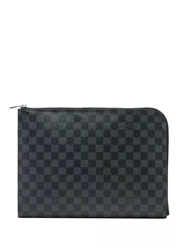 LOUIS VUITTON Damier Graphite Pochette Jour Gm Clutch - Black