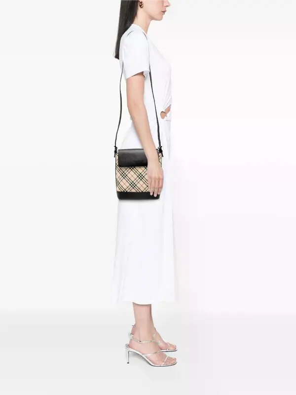 Burberry Nova Check Canvas Crossbody Bag