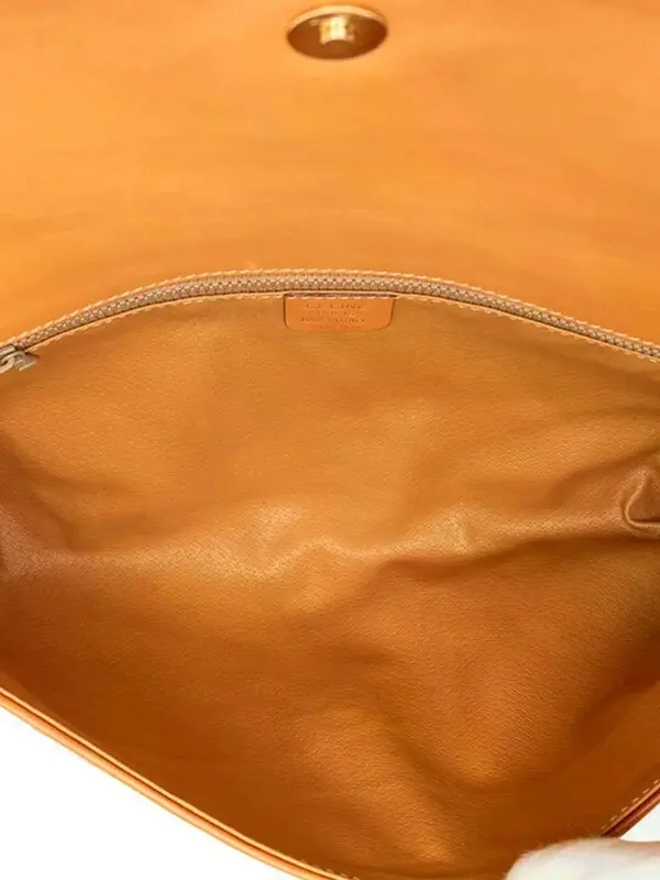 Celine 1992 Macadam Coated Canvas Clutch Bag