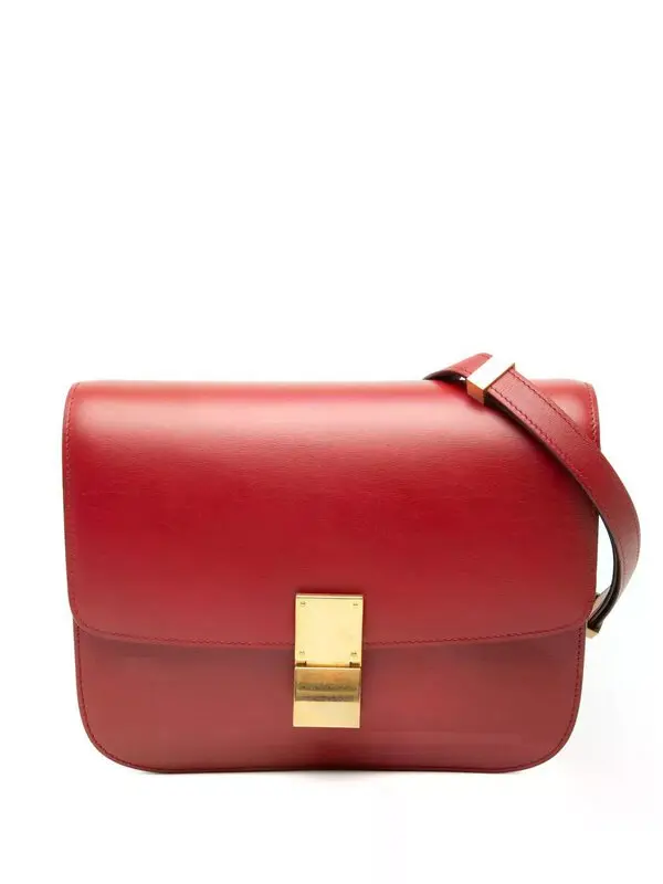 Celine 2017 Medium Classic Box Crossbody Bag - Red