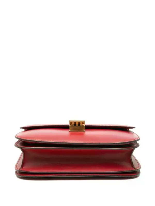 Celine 2017 Medium Classic Box Crossbody Bag - Red
