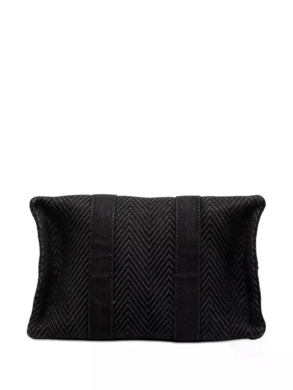 Hermès 2000-2020 Chevron Canvas Fourre Tout Pouch