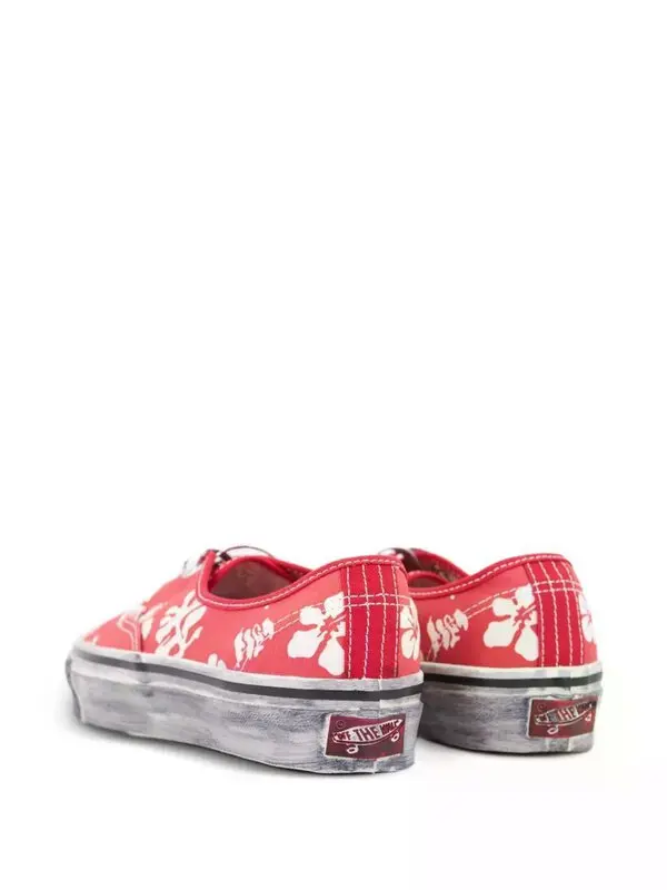 VANS Floral-print Authentic Sneakers - Red