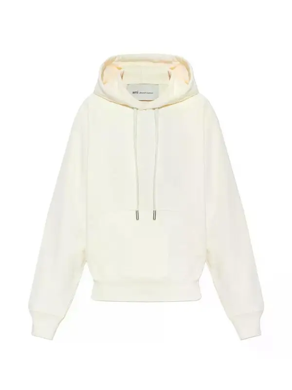 AMI Paris De Coeur Drawstring Hooded Sweater - Neutrals