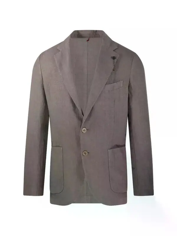 SANTANIELLO Buttoned Pocket Blazer - Grey