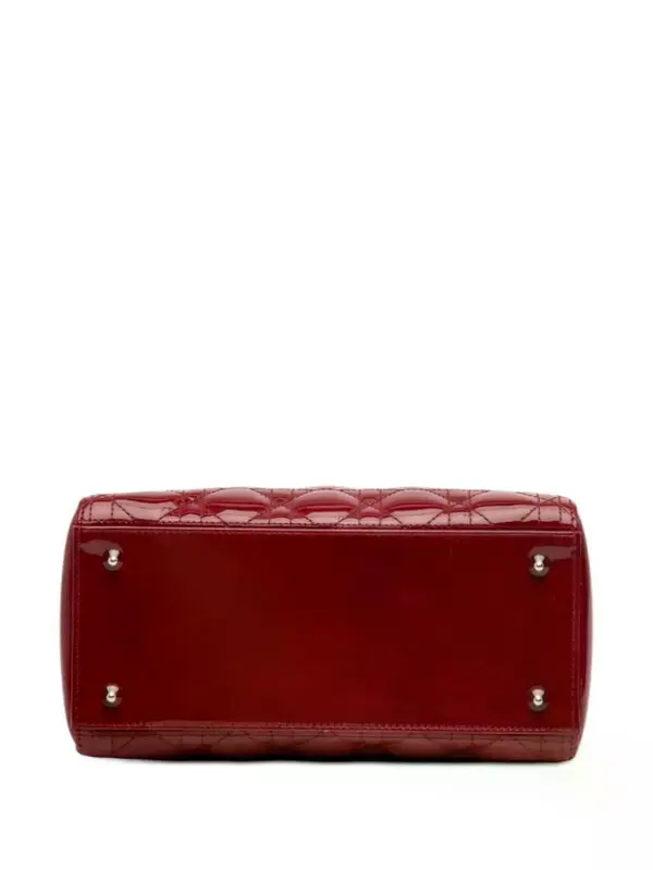 Dior 2017 Lady Medium Patent Cannage Satchel