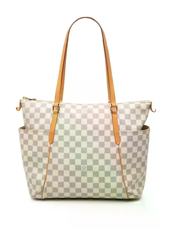 LOUIS VUITTON 2014 Damier Azur Totally Mm Tote Bag - White