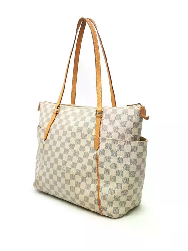 LOUIS VUITTON 2014 Damier Azur Totally Mm Tote Bag - White