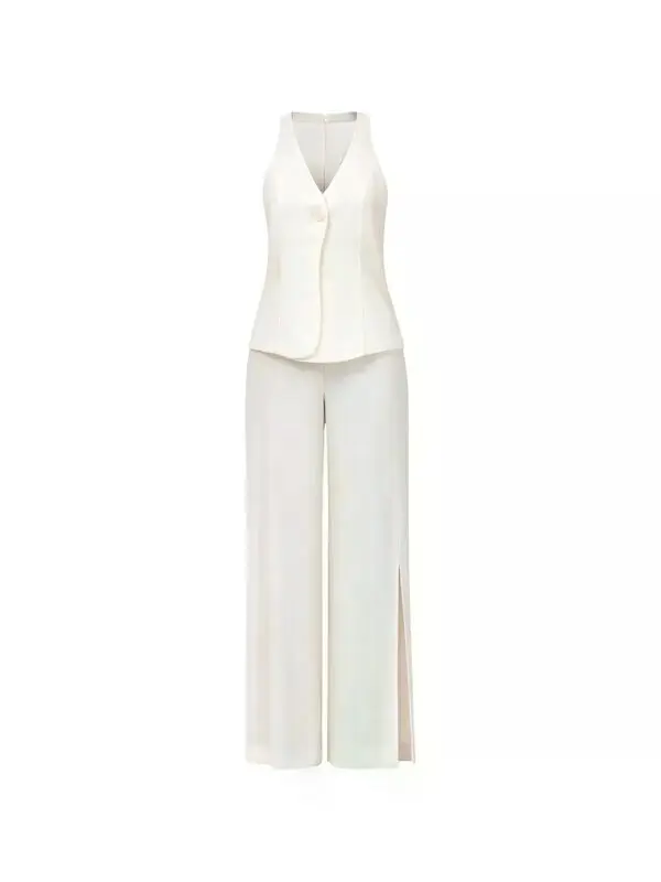 Armani Exchange V-neck Jumpsuit - White