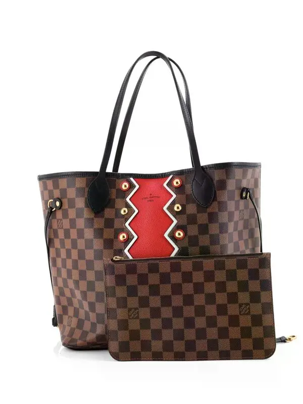 LOUIS VUITTON Neverfull Nm Limited Edition Damier Karakoram Mm Tote Bag - Brown