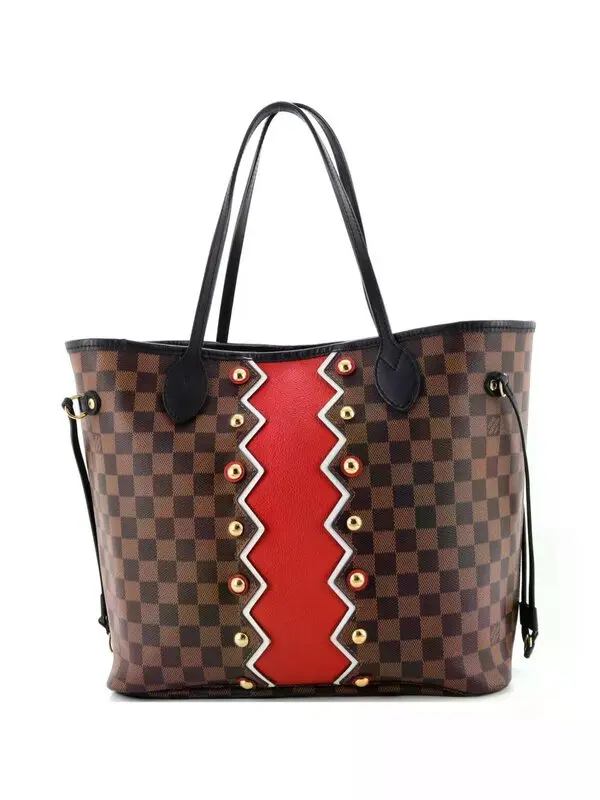 LOUIS VUITTON Neverfull Nm Limited Edition Damier Karakoram Mm Tote Bag - Brown