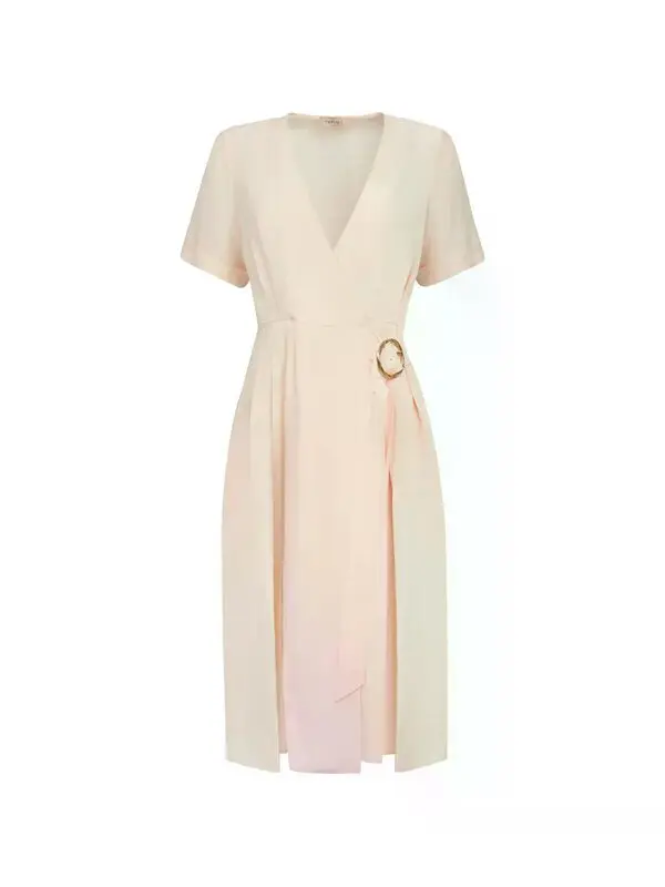 TWINSET Buckle Wrap Dress - Pink