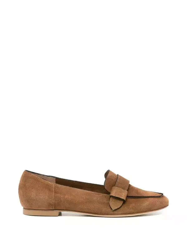 ANNA F. Suede Loafers - Brown