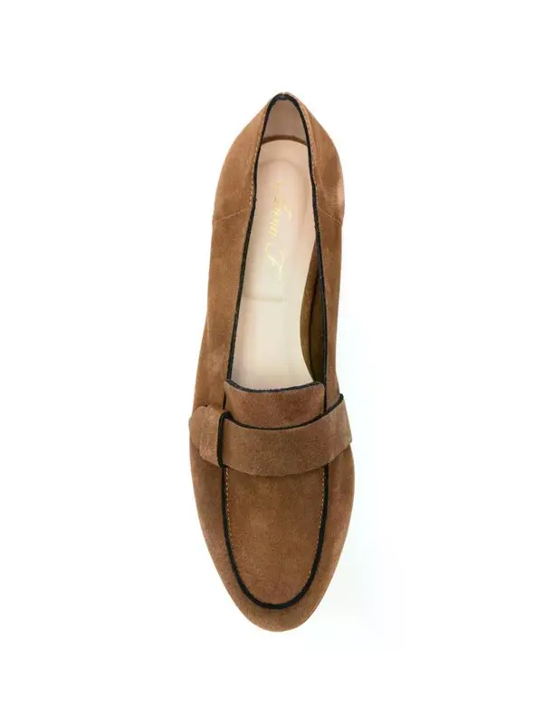 ANNA F. Suede Loafers - Brown