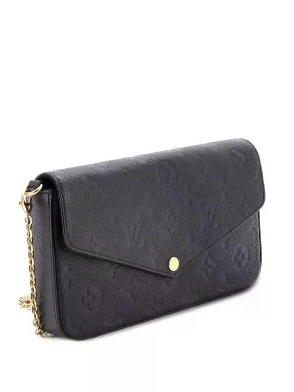 LOUIS VUITTON Felicie Pochette Monogram Empreinte Leather Crossbody Bag - Black