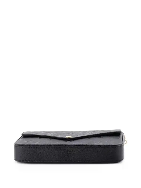LOUIS VUITTON Felicie Pochette Monogram Empreinte Leather Crossbody Bag - Black