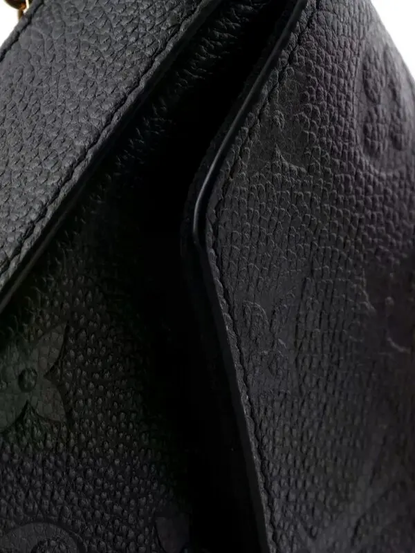 LOUIS VUITTON Felicie Pochette Monogram Empreinte Leather Crossbody Bag - Black