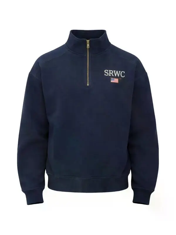 Sporty & Rich Half-zip Sweatshirt - Blue
