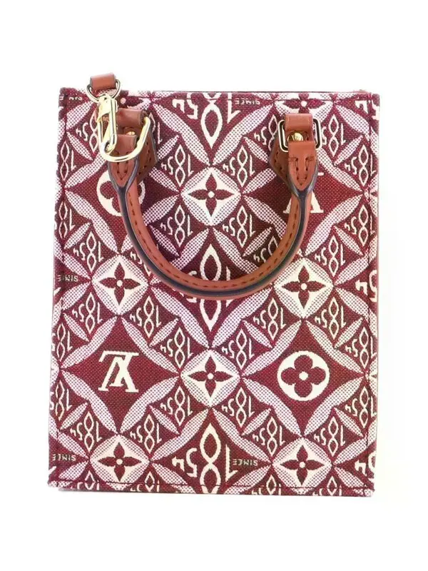 LOUIS VUITTON Petit Sac Plat Since 1854 Monogram Jacquard - Red