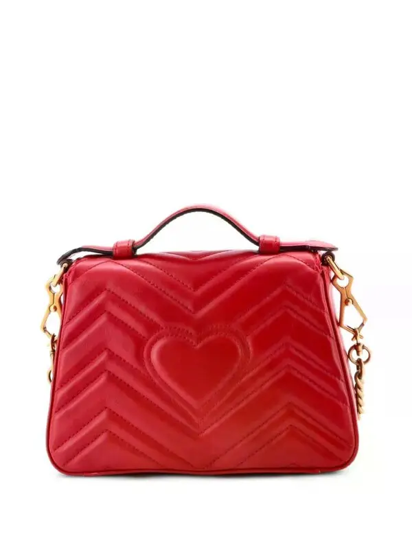Gucci Gg Marmont Mini Satchel - Red