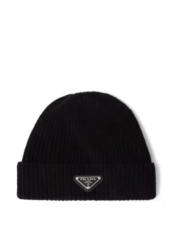 Prada Wool And Cashmere Beanie - Black