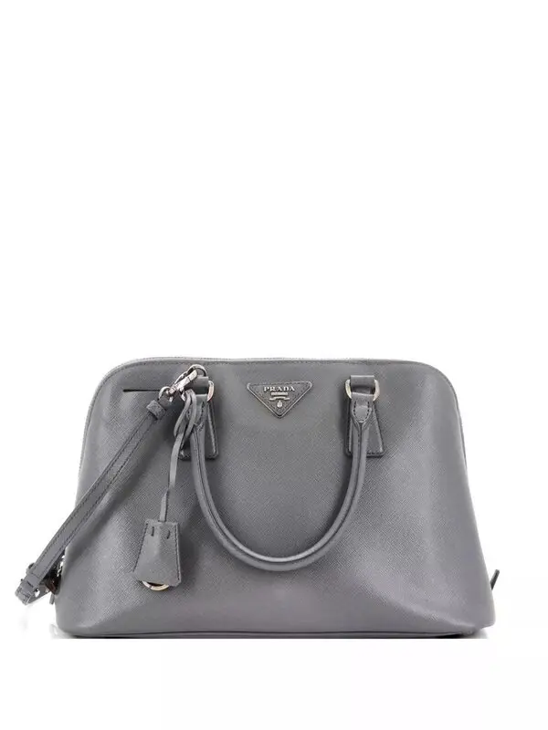 Prada Promenade Bag Saffiano Leather Medium Satchel - Grey