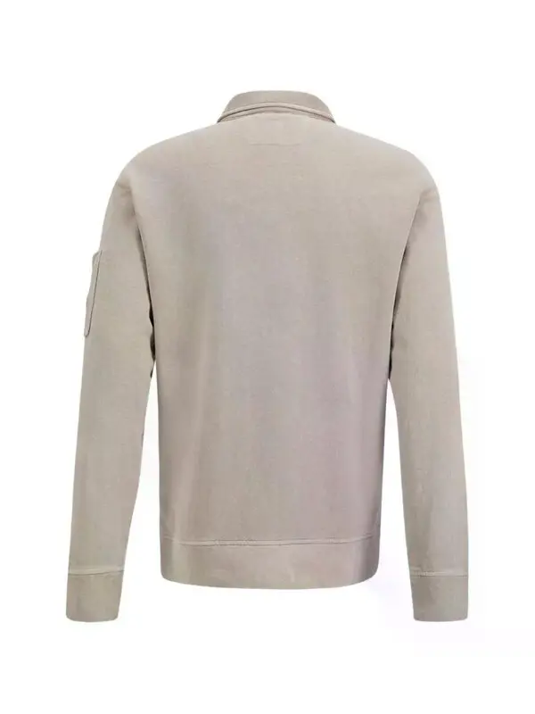 C.P. COMPANY Malfilè Fleece Lens Half Zip Sweatshirt - Neutrals