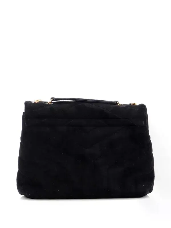 Saint Laurent Loulou Matelasse Chevron Small Shoulder Bag - Black